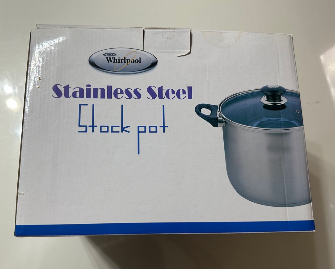 Whirlpool Stainless Steel Stock Pot 9L, 傢俬＆家居, 廚具和餐具, 炊具及配件 - Carousell