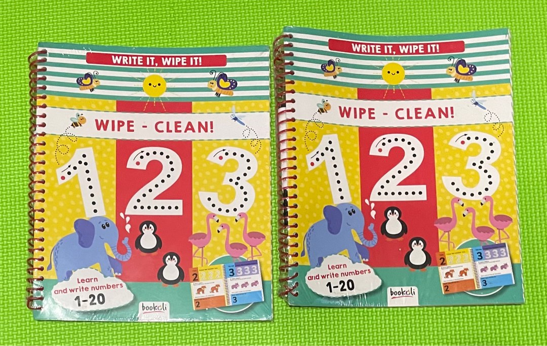 Wipe and Clean Numbers 2 copies, Hobbies & Toys, Stationary & Craft ...