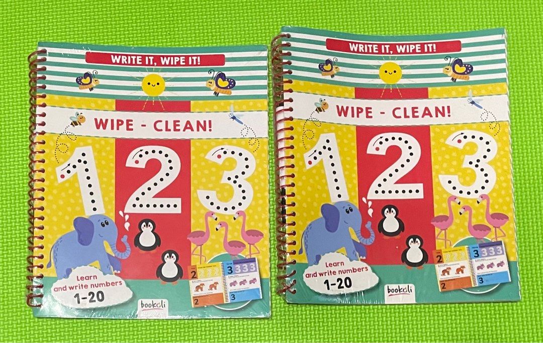 Wipe and Clean Numbers 2 copies, Hobbies & Toys, Stationary & Craft ...