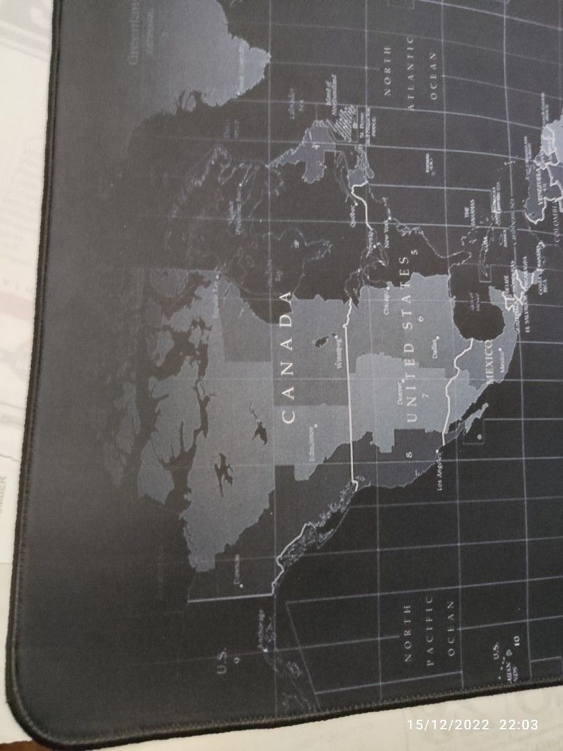 World Map Extended Mousepad 34 x 14 in., Computers & Tech, Parts ...
