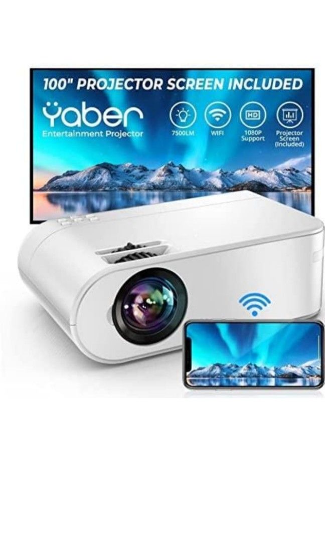 Yaber V2 projector 7500L, TV & Home Appliances, TV & Entertainment ...