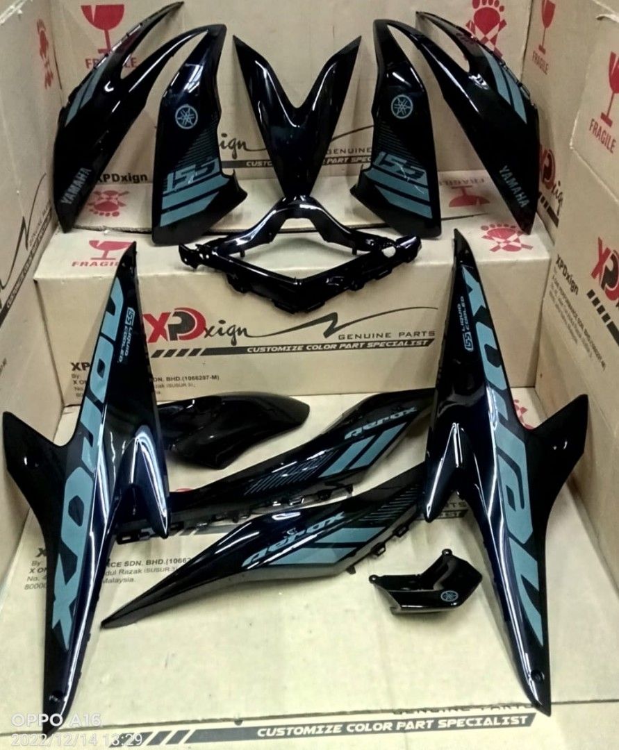 Yamaha aerox 155 v1 body coverset customize 2k clear, Motorcycles ...