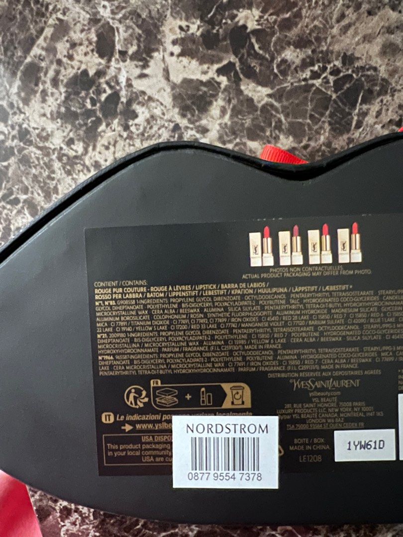 YSL mini Rouge Pur Couture holiday lip set, Beauty & Personal Care ...