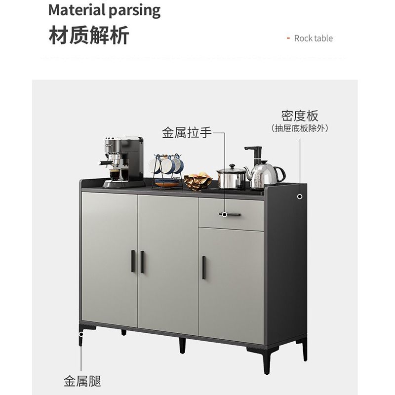 100*35*87cm Grey Kitchen Cabinet**Metal leg** Sideboard Cabinet Free ...