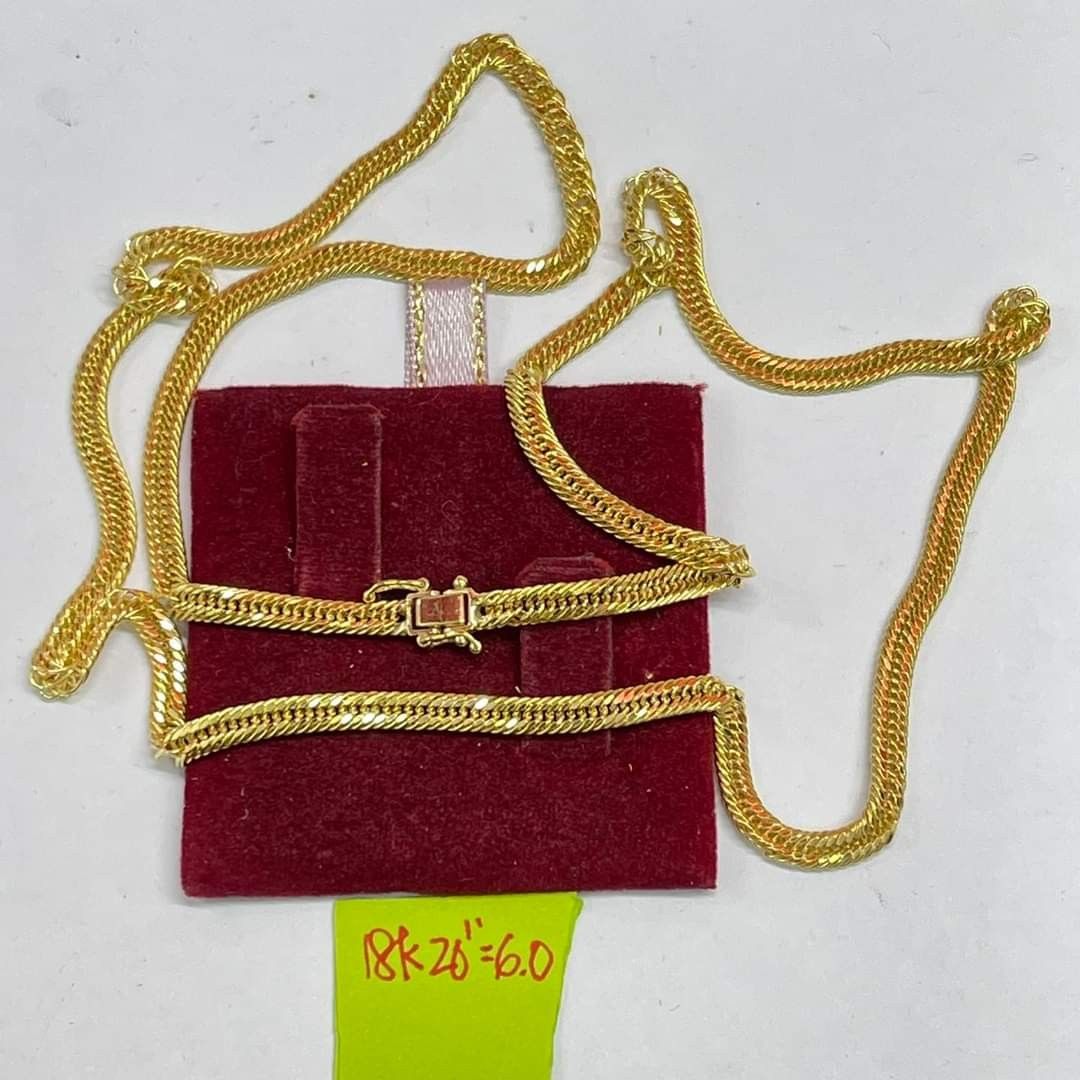 18K Saudi Gold Triple Lock Necklace, Women's Fashion, Jewelry ...