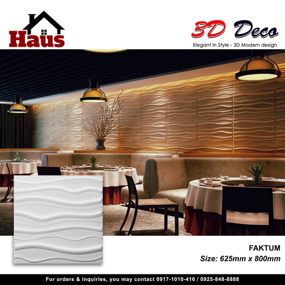 3D Wall Deco Faktum 625mm*800mm, Commercial & Industrial, Construction ...