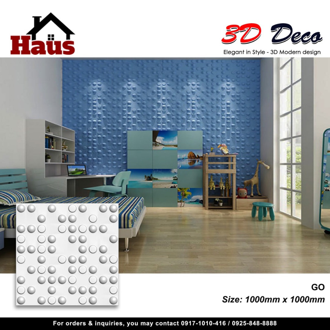 3D Wall Deco GO 1000*1000mm, Commercial & Industrial, Construction ...
