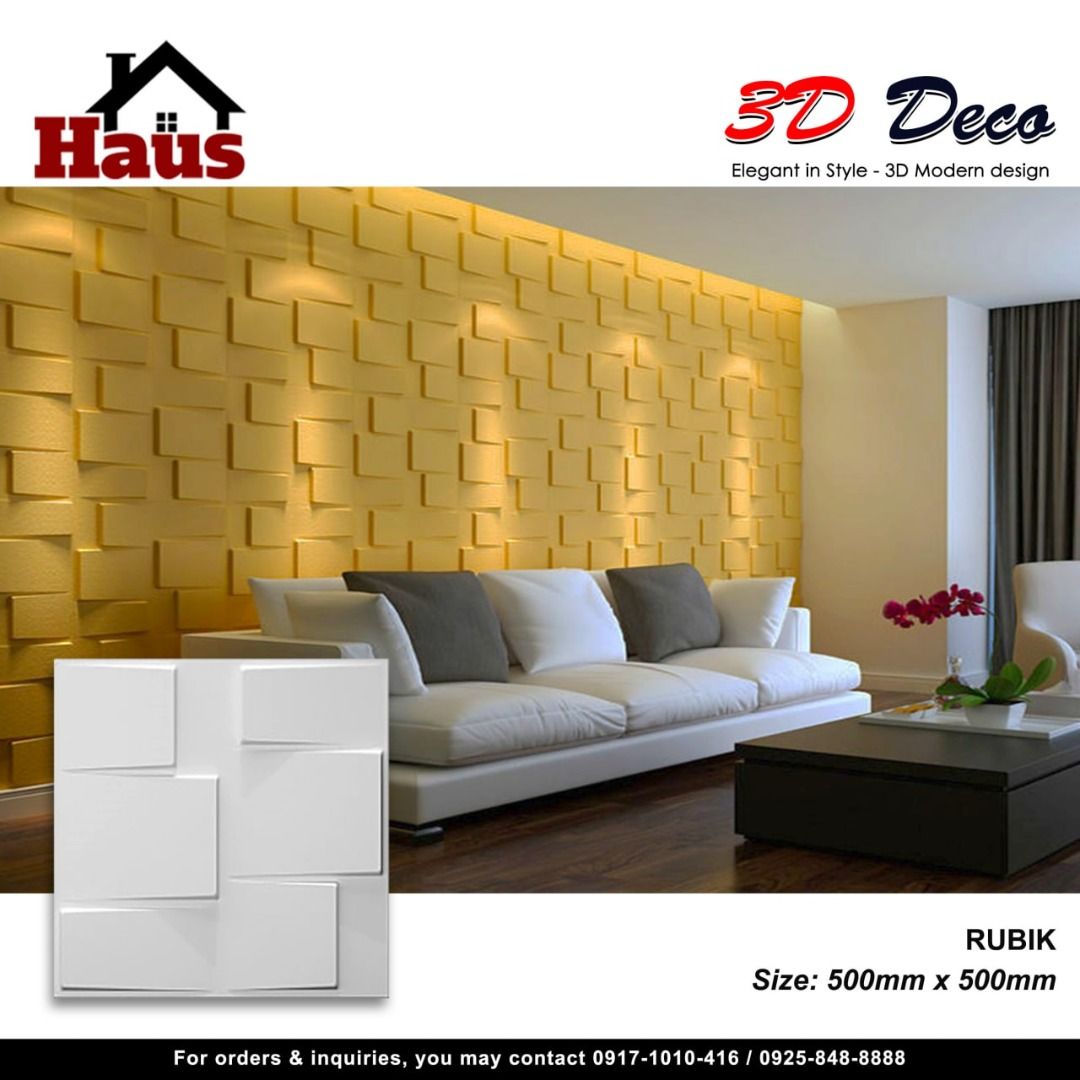 3D Wall Deco Rubik 500*500mm, Commercial & Industrial, Construction ...