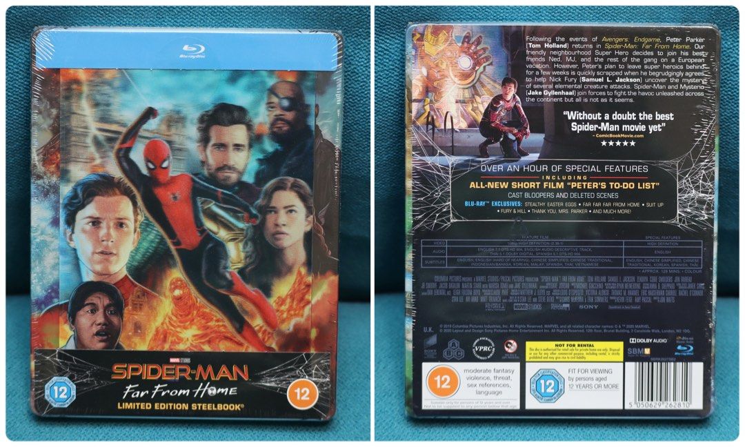 全新未開 （英版 全區英字） Spiderman Far from Home Blu-ray Steelbook 珍藏鐵盒, 興趣及遊戲, 收藏品及紀念品, 古董收藏 - Carousell