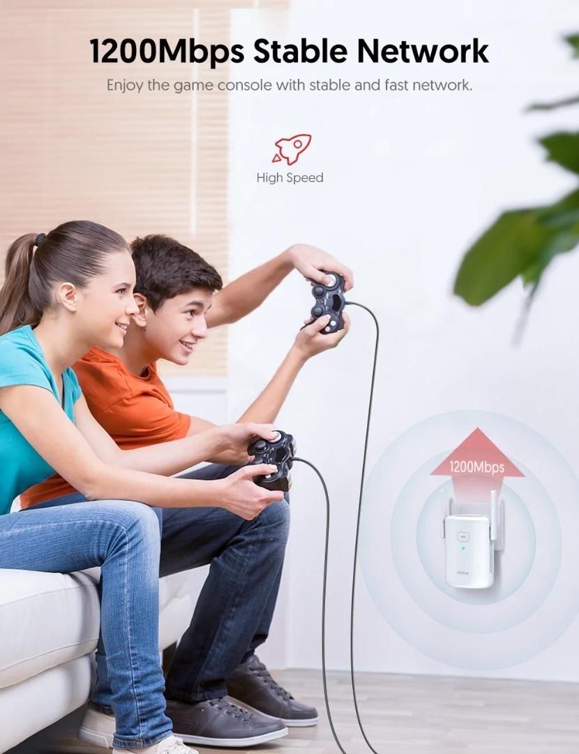 * [B2540] * Victure WE1200 1200Mbps WiFi Booster WiFi Range Extender Repeater 2.4GHz 5Ghz,WPS ...