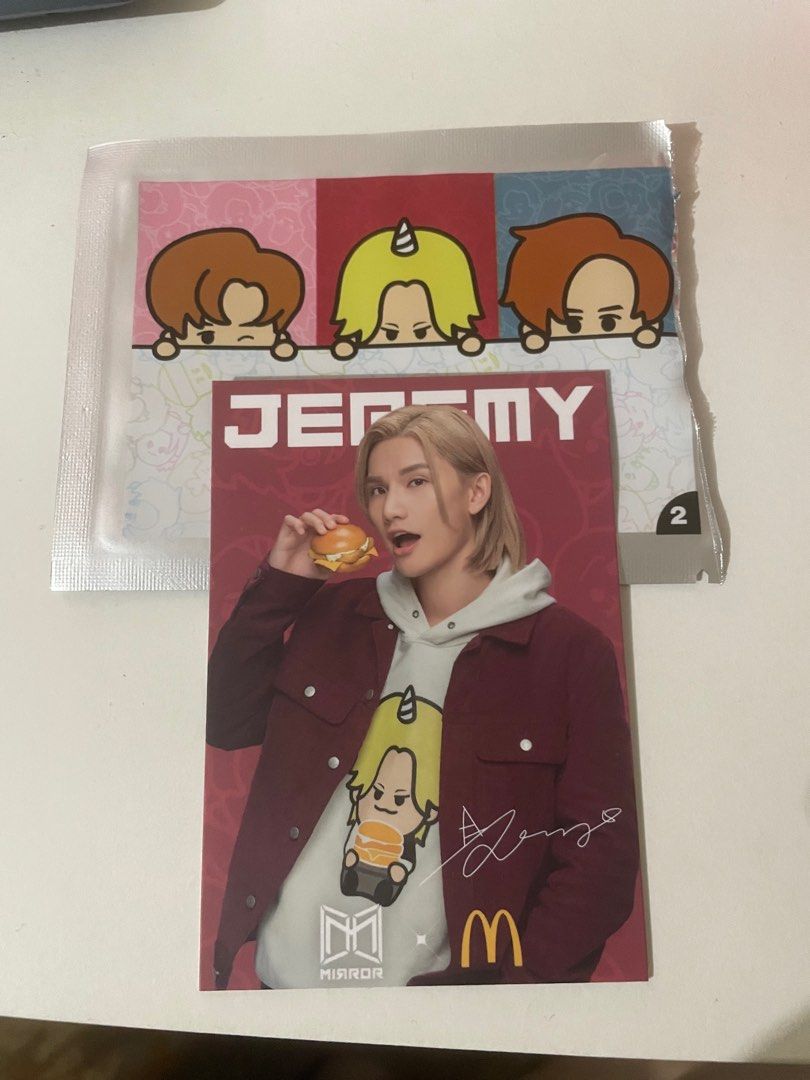 麥當勞 鏡仔卡-Jeremy, 興趣及遊戲, 收藏品及紀念品, 明星周邊 - Carousell
