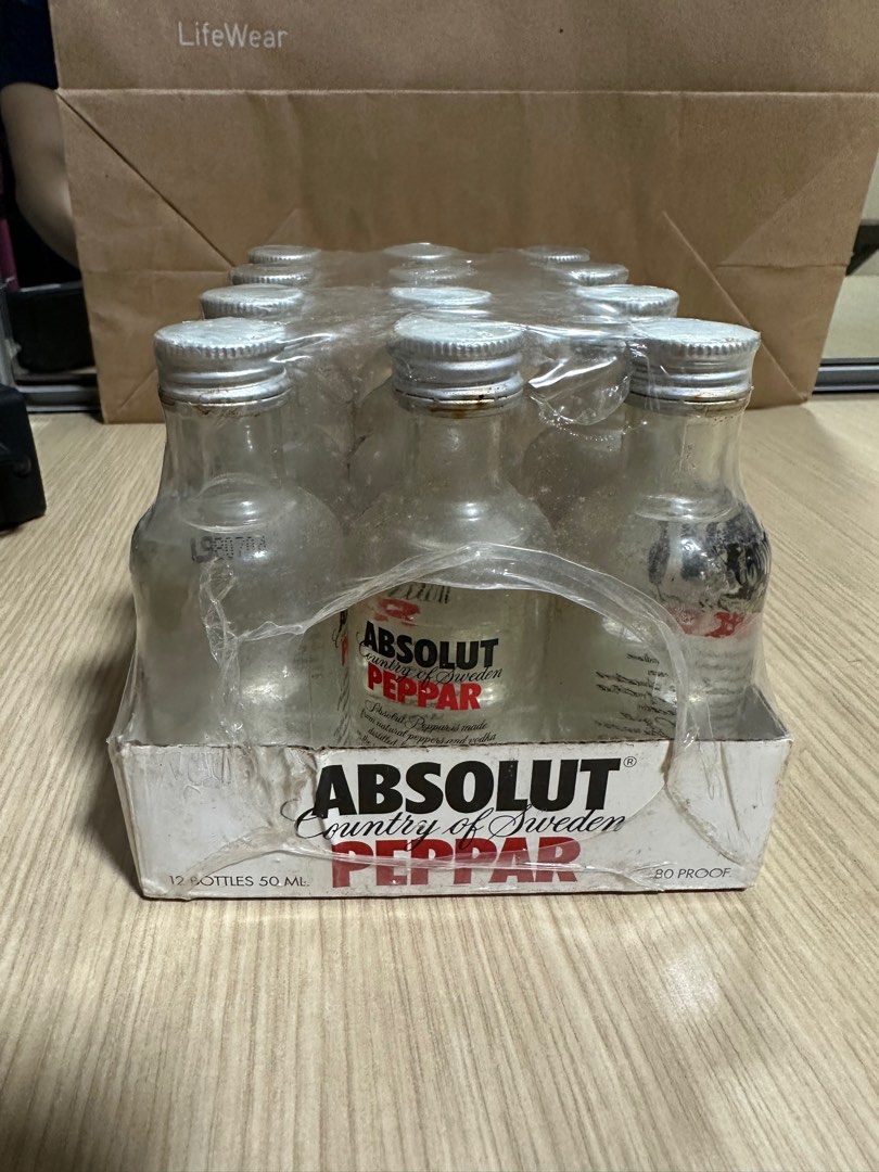 Absolut Peppar miniature 12 bottles pack, Food & Drinks, Alcoholic ...
