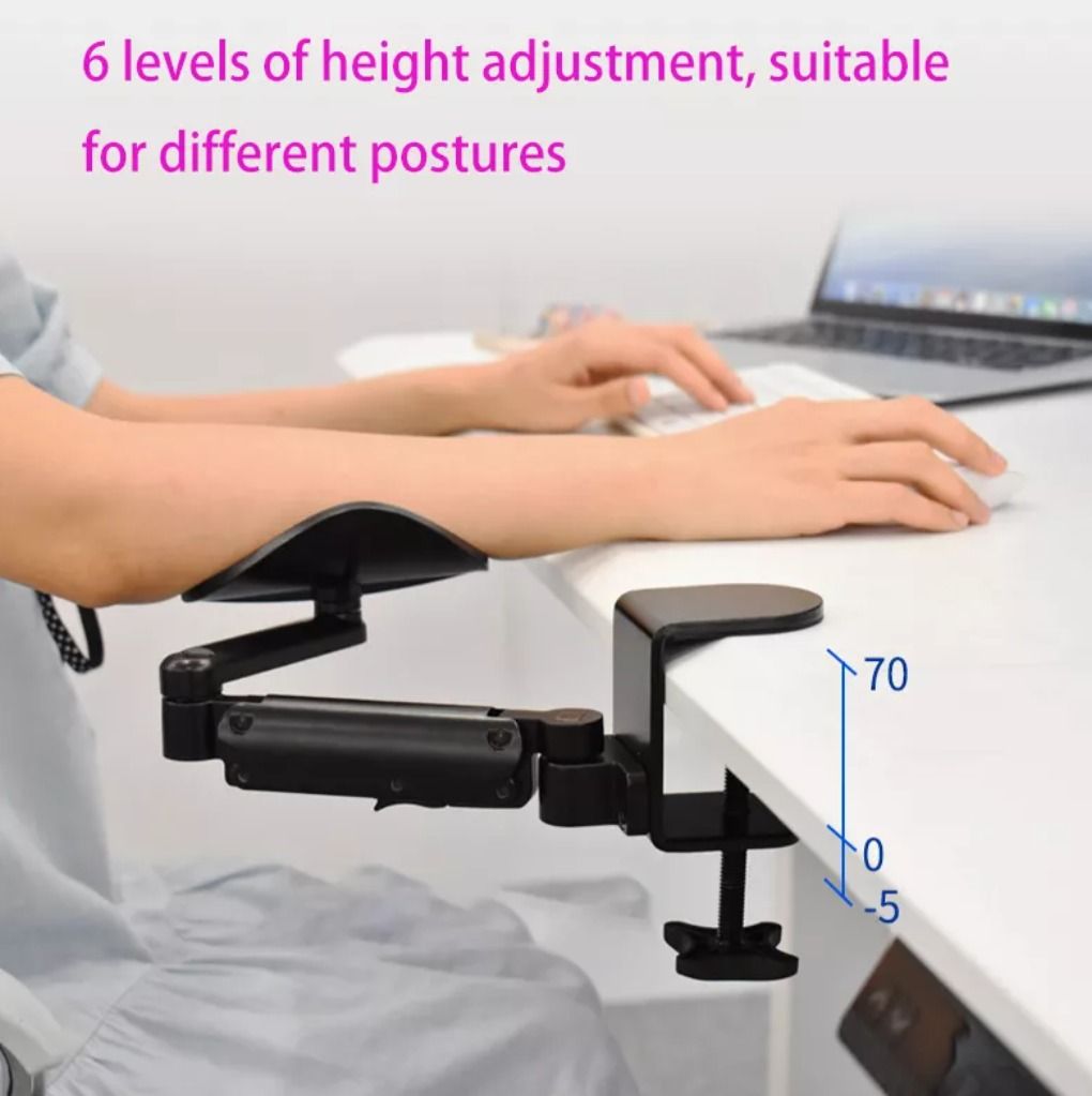 Adjustable Arm Table Rest for Desk Mouse Ergonomic Computer Desk Wrist ...