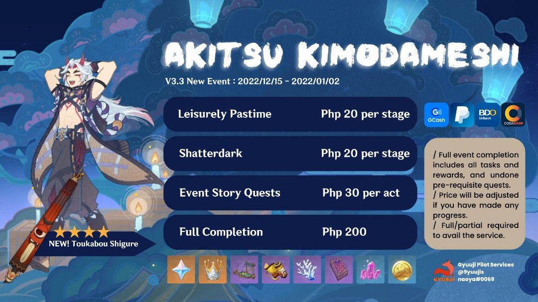 'Akitsu Kimodameshi' Genshin Impact Event Pilot Services, Video Gaming ...