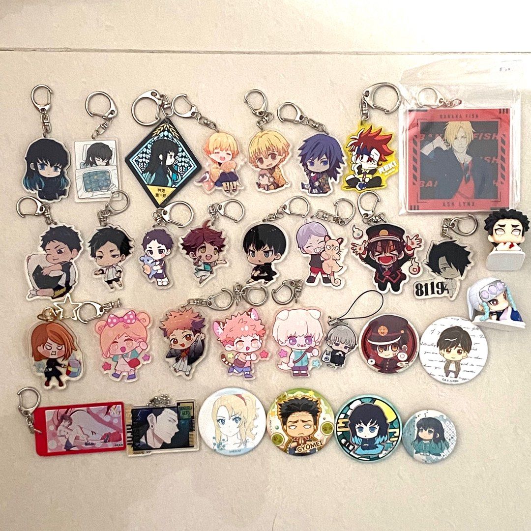 anime merch acrylic keychain badge figurine ( jujutsu kaisen jjk ...