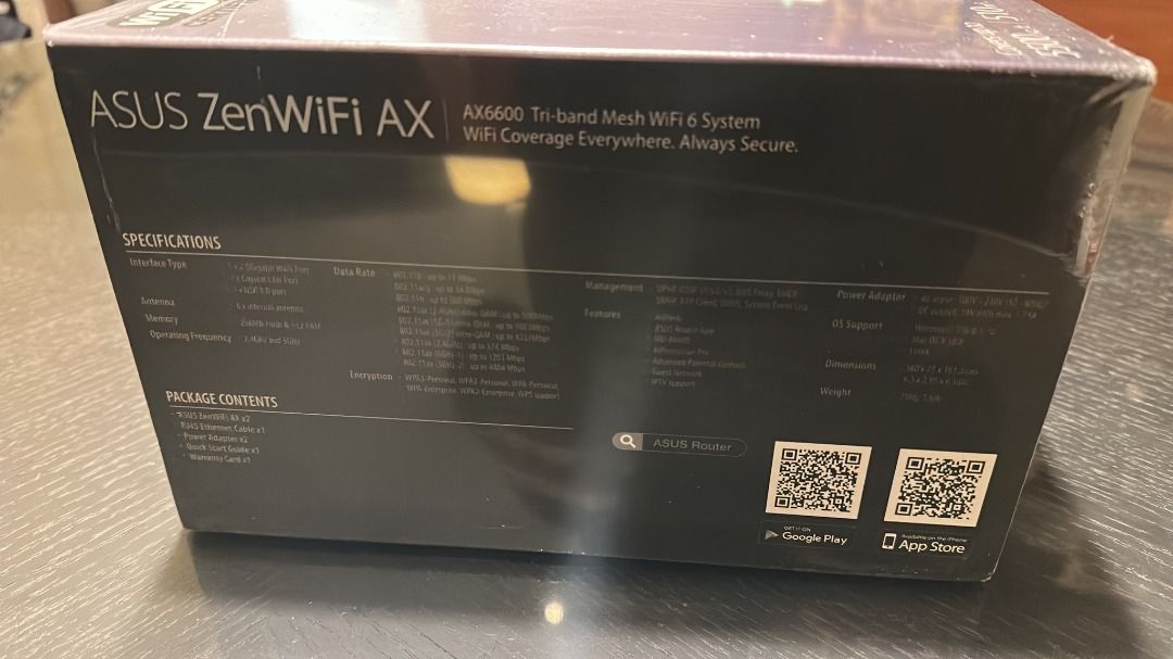 Asus XT8 Zen WIFI AX Black (2 Units), 電腦＆科技, 電腦周邊及配件, Wifi及上網相關產品 ...