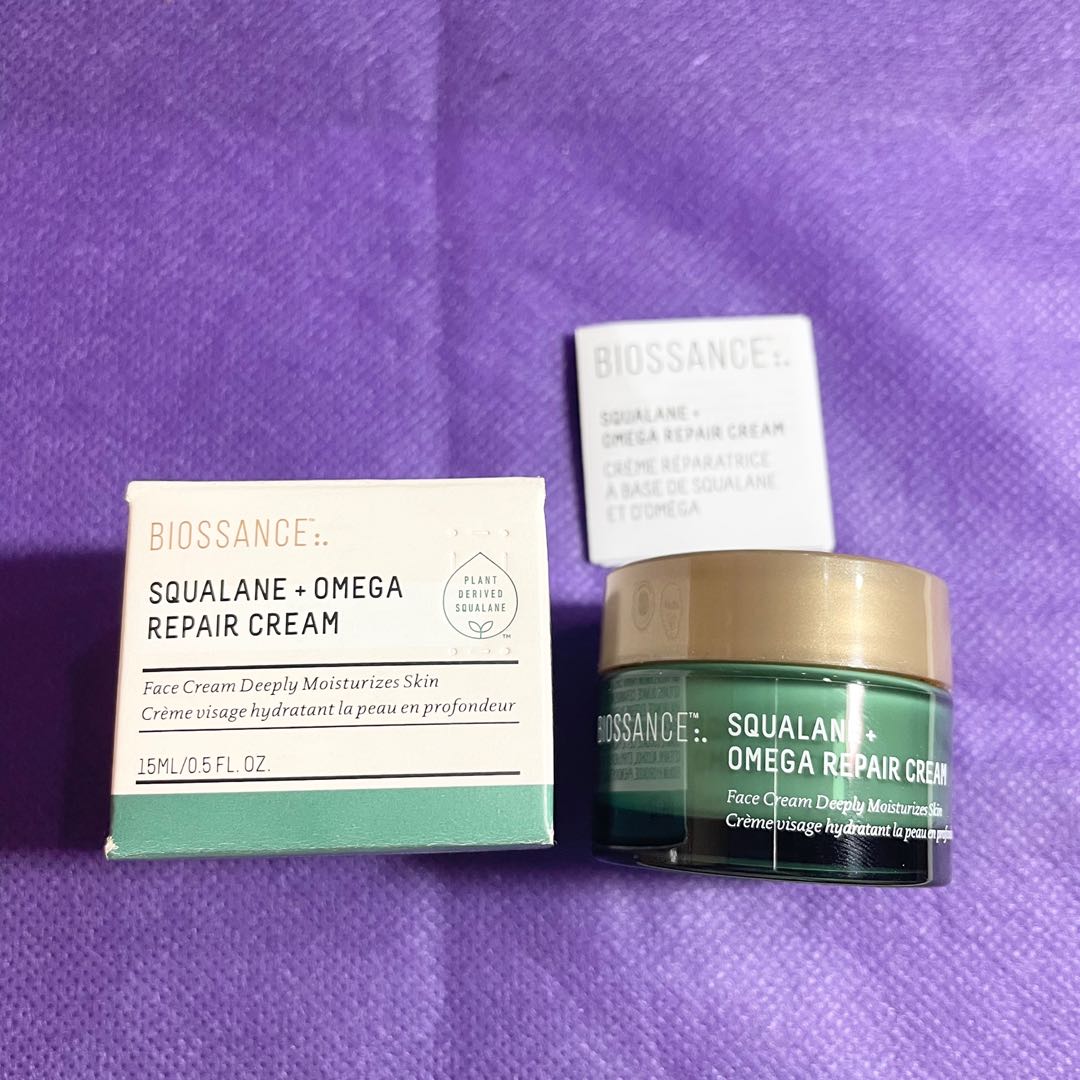 AUTHENTIC Biossance squalane omega repair cream moisturizer, Beauty ...