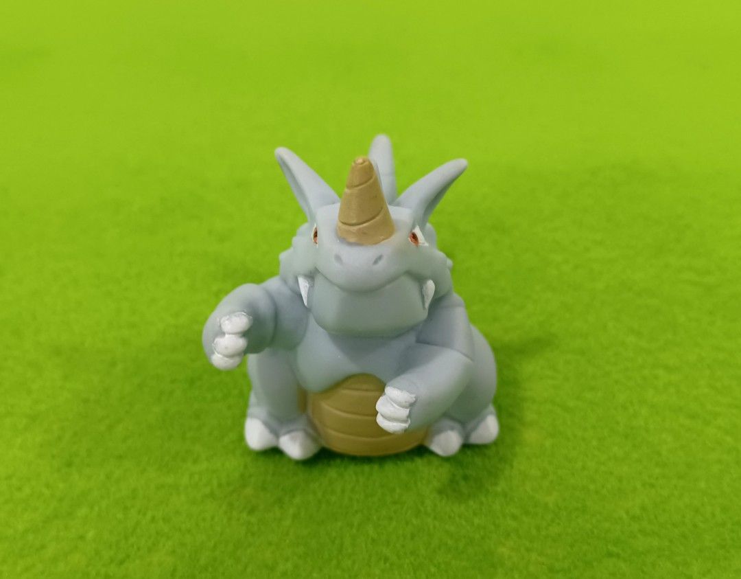 BANDAI first generation Pokemon finger puppet Rhyhorn 1996 Rhydon 1997 ...