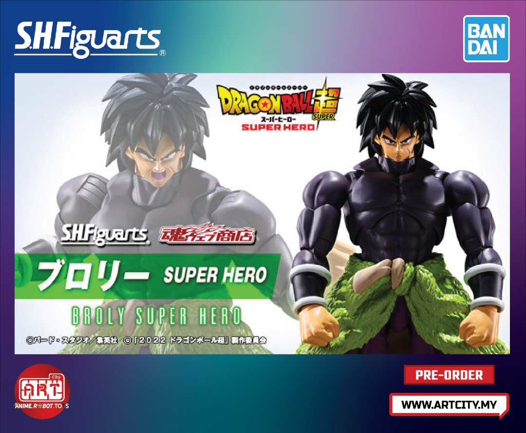 Bandai S.H.Figuarts - SHF Broly - Super Hero - Dragon Ball Super Hero ...