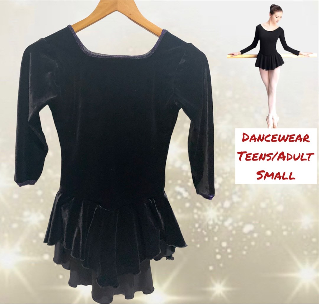 Black Dancewear/Small/Velvet black ballet dancewear/Curtain Call ...