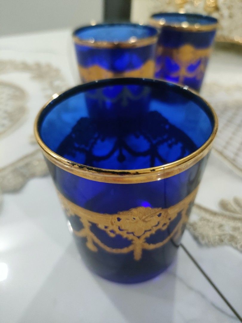 Blue Glass set, Furniture & Home Living, Kitchenware & Tableware, Other ...