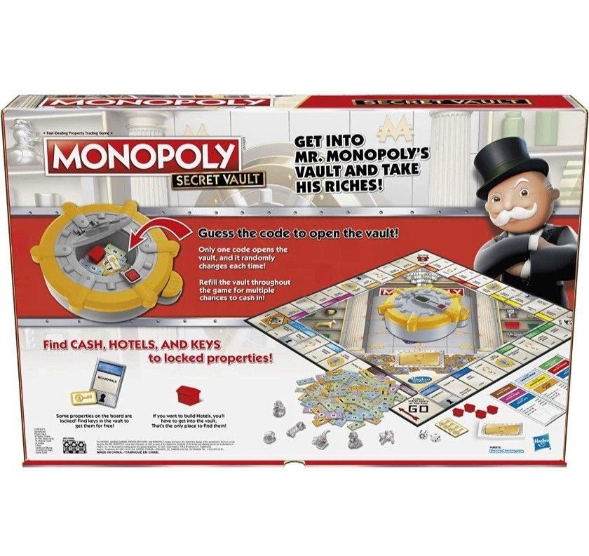 [BN] Monopoly Secret Vault Board Game, Hobbies & Toys, Toys & Games on ...