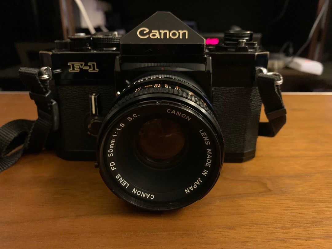 Canon F-1 SLR film camera with FD 50mm f1.8 S.C. Lens, Photography, Cameras on Carousell