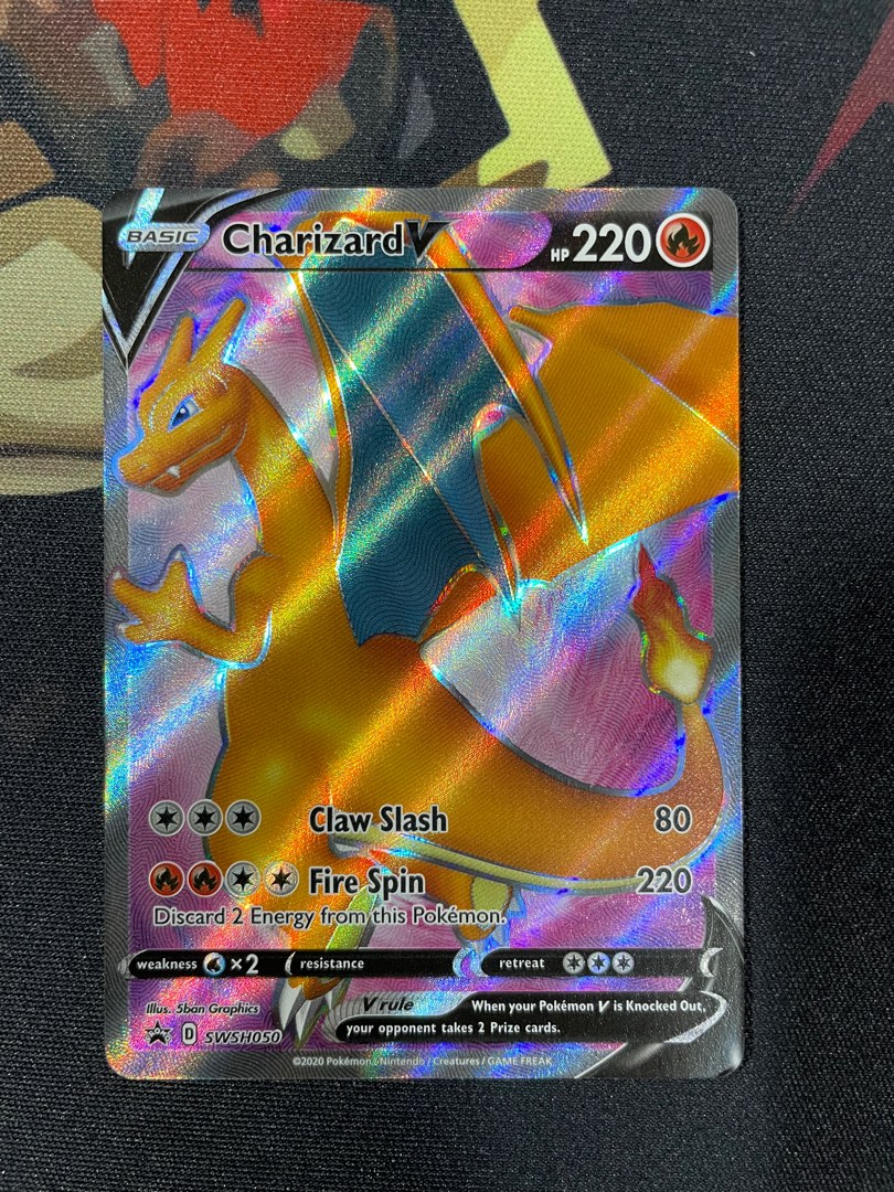 Charizard V #SWSH050 Pokemon Promo cards Champion’s Path, Hobbies ...