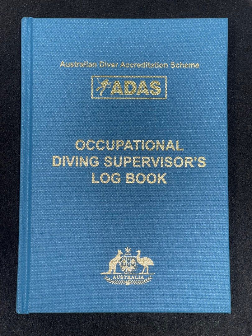 Commercial diver log book diving scuba surface supply ss511 adas IMCA ...