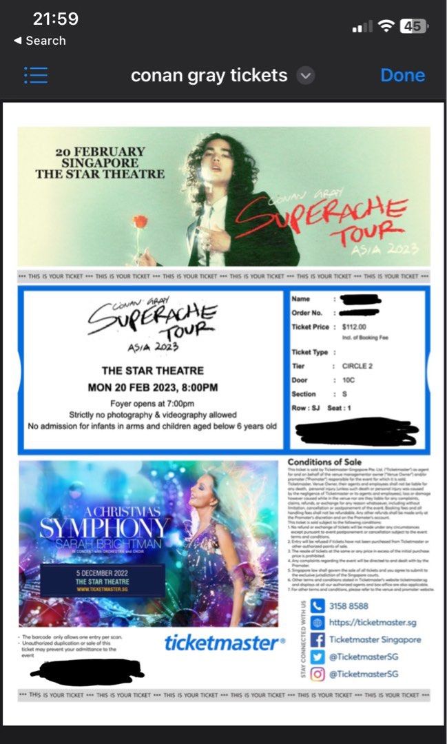 Conan Gray Superache Tour Singapore, Tickets & Vouchers, Event Tickets ...