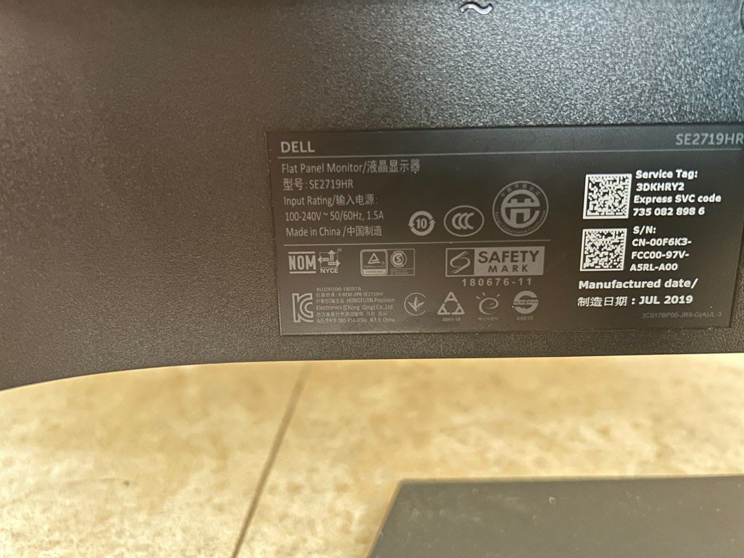 Dell 27 Inch Monitor, Computers & Tech, Parts & Accessories, Monitor ...