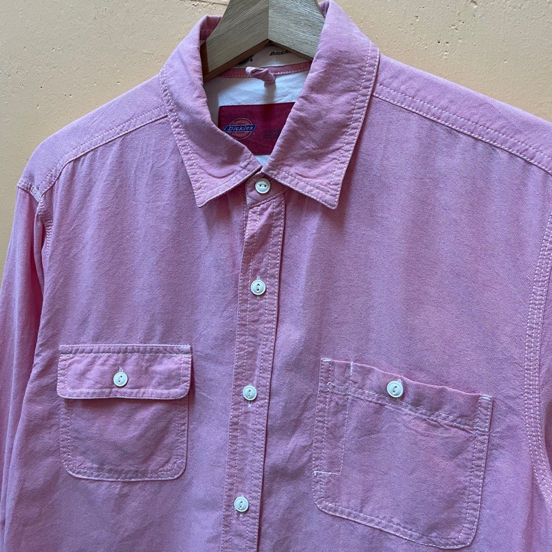 Dickies Chambray Work Shirt Saiz L Fit Mens Fashion Tops And Sets Formal Shirts On Carousell