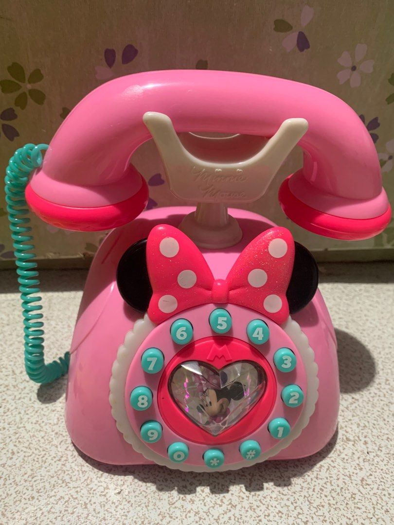 Disney Junior Minnie Mouse Ring Me Rotary Phone with Lights and Sounds ...