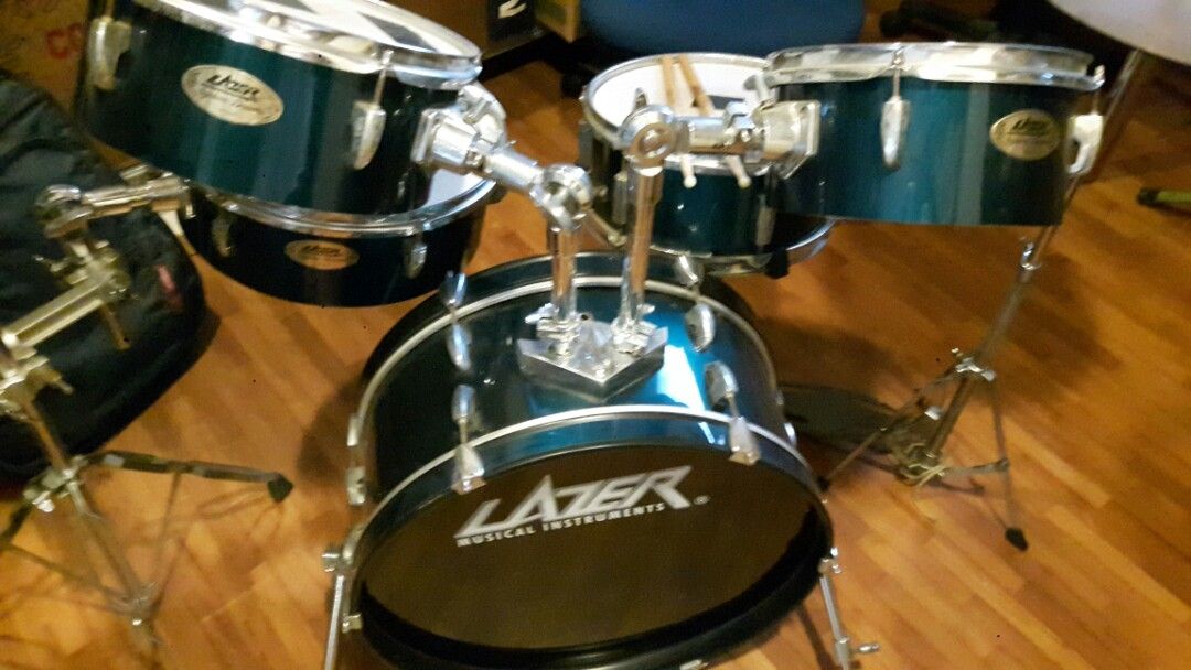 Drum Set - Lazer travel kit., Hobbies & Toys, Music & Media, Musical ...