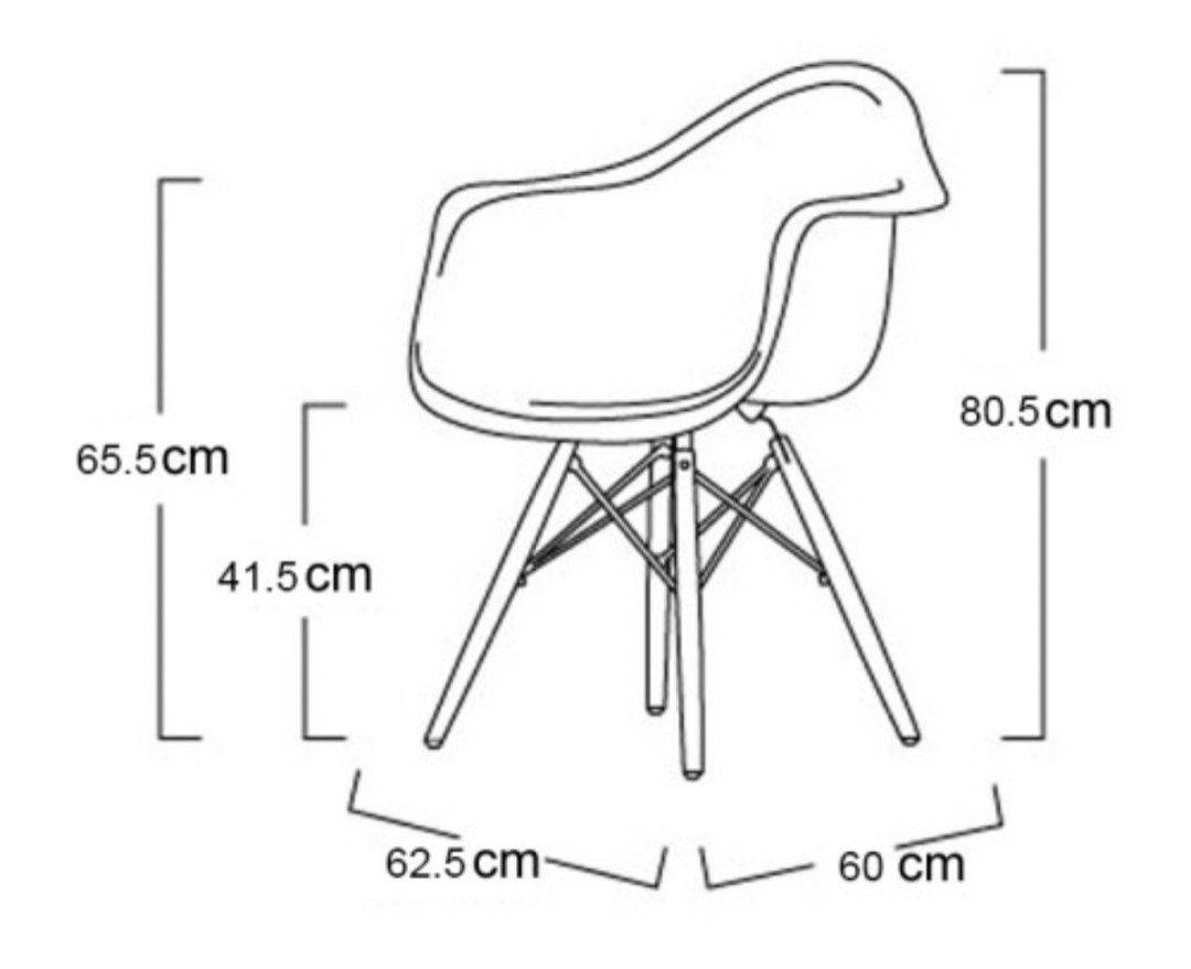 Eames Replica Arm Chair (Yellow), Furniture & Home Living, Furniture ...