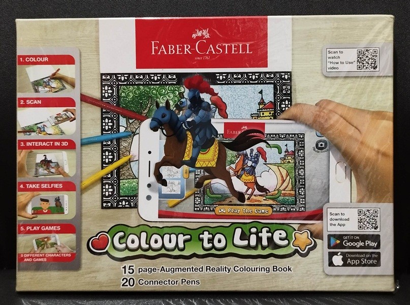 Faber Castell Colour To Life Colouring Book + 20 Connector Pen, Buku ...