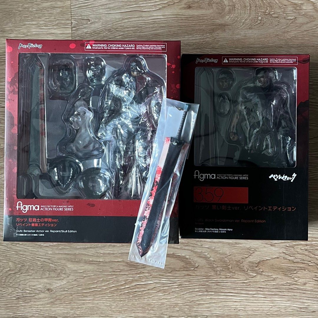 Figma Berserk berserker armour v2 and black swordsman v2, Hobbies ...
