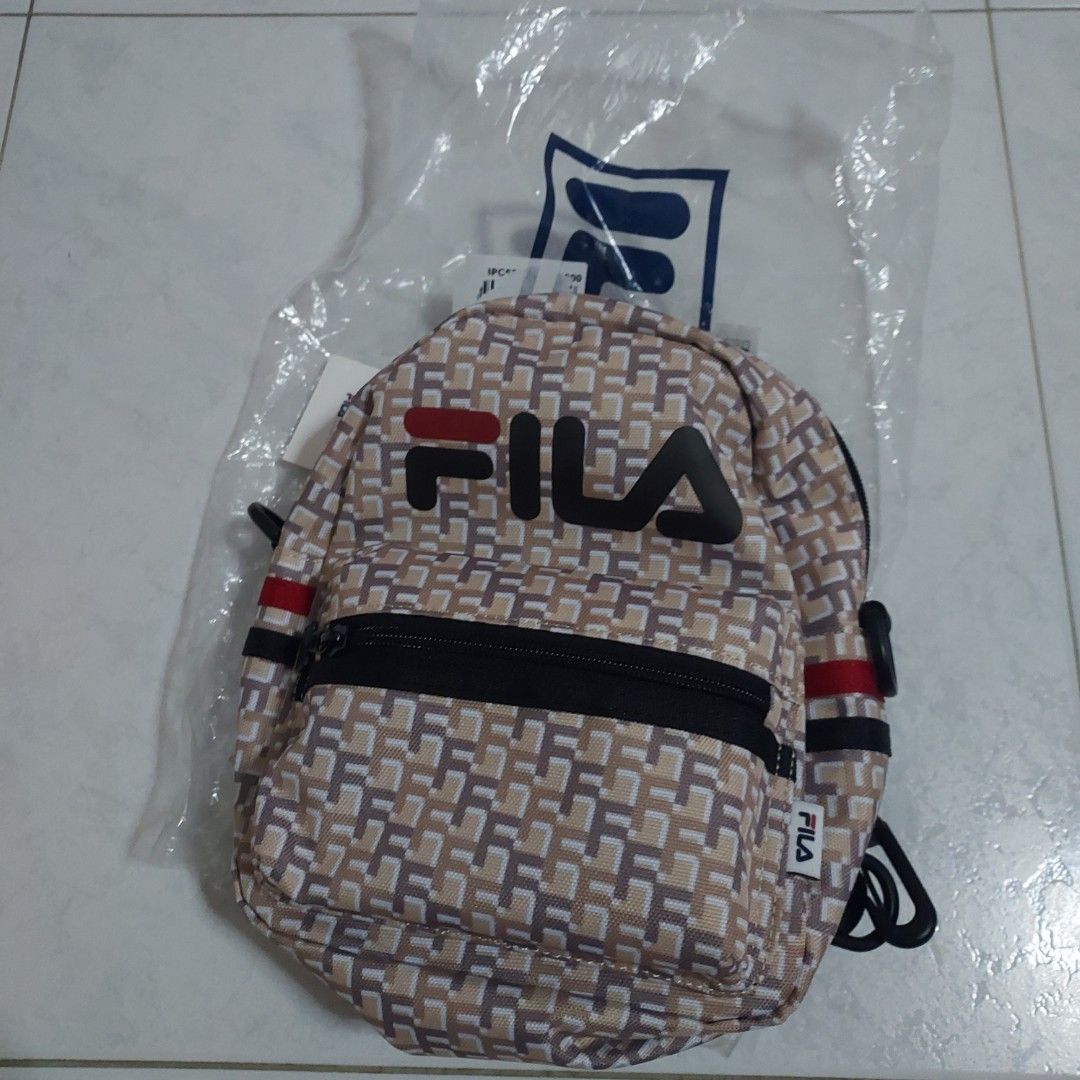 Fila Monogram Mini Backpack, Women's Fashion, Bags & Wallets, Backpacks ...