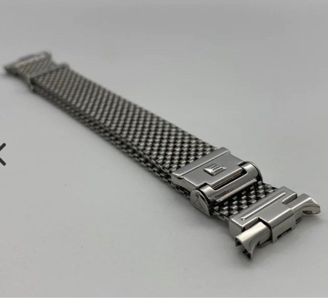 Forstner Komfit JB Mesh Watch Bracelet with Horned Ends for Omega ...