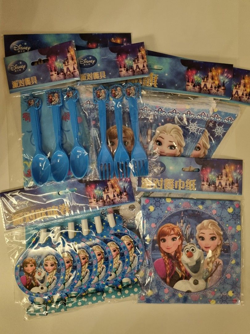 Frozen Party Set (Disposable), Hobbies & Toys, Stationery & Craft ...