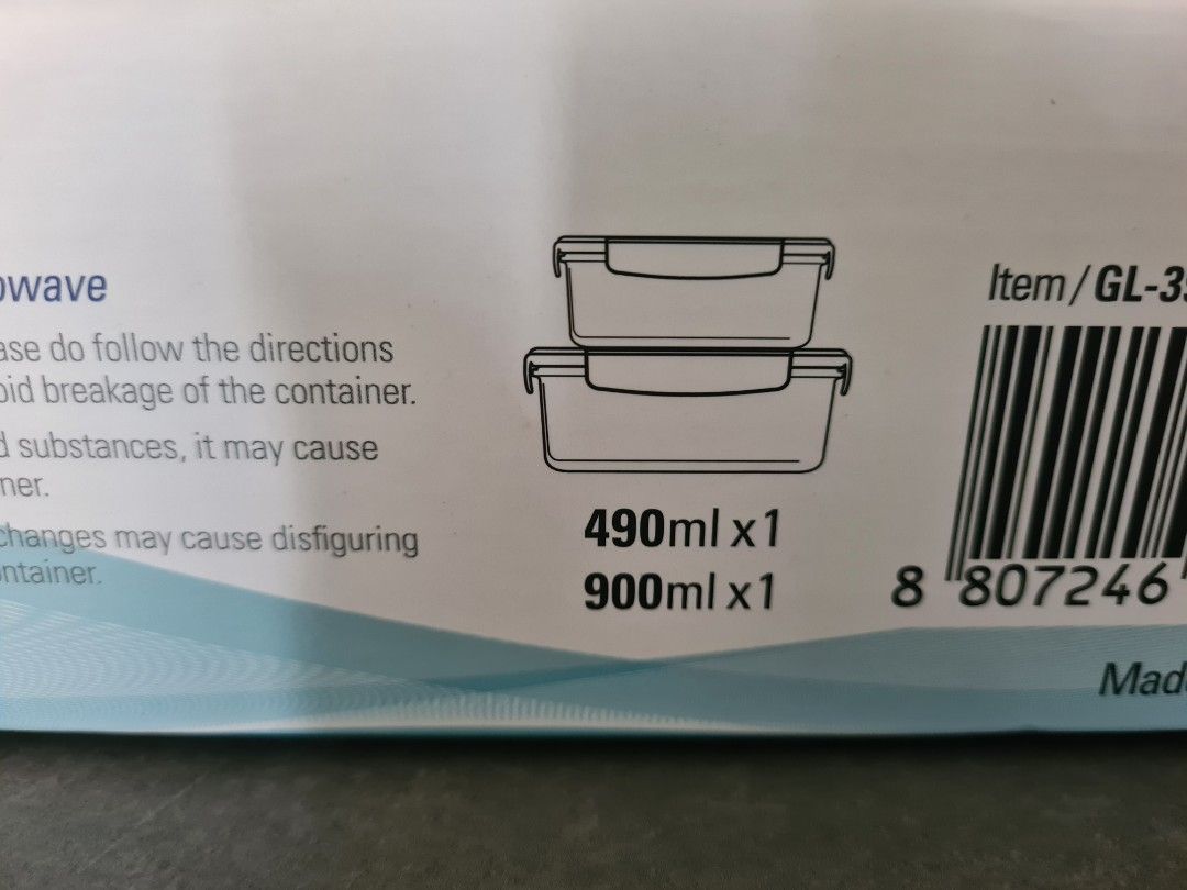 Glasslock Tempered Glass Containers, Furniture & Home Living ...