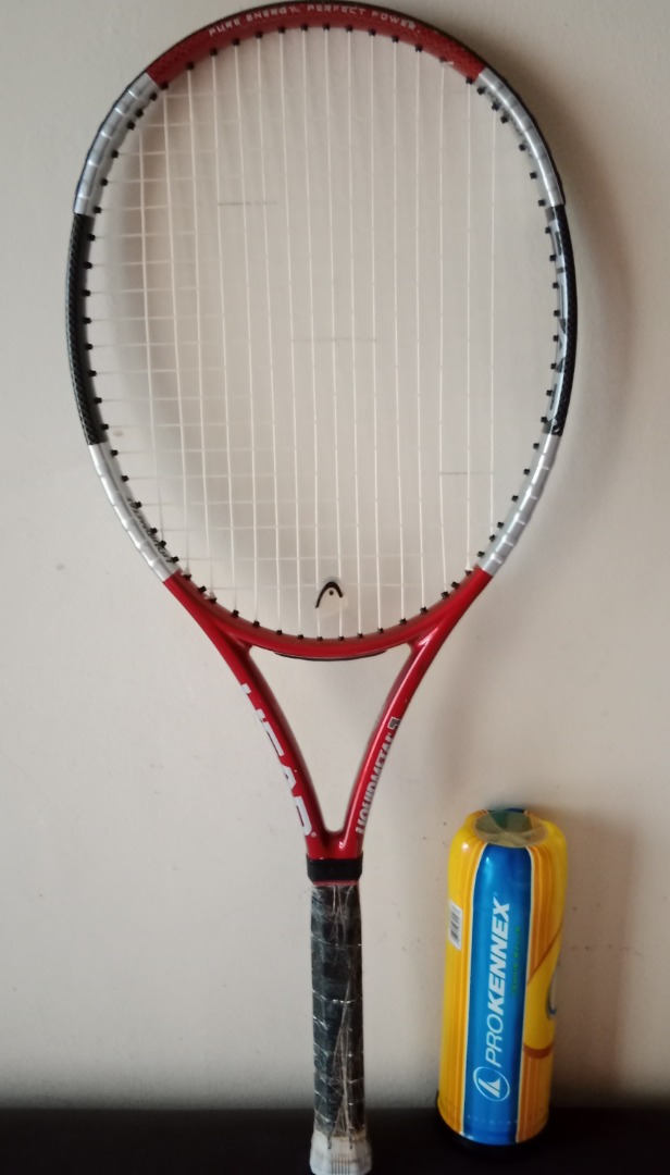 Head brand racket Tennis racquet with new string, balls, Sports ...
