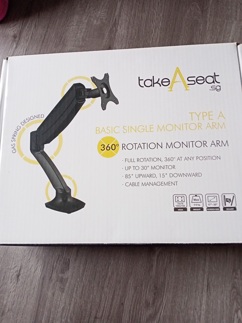 Heavy Duty 360 degree Monitor or LED TV Rotation Arm, Computers & Tech ...