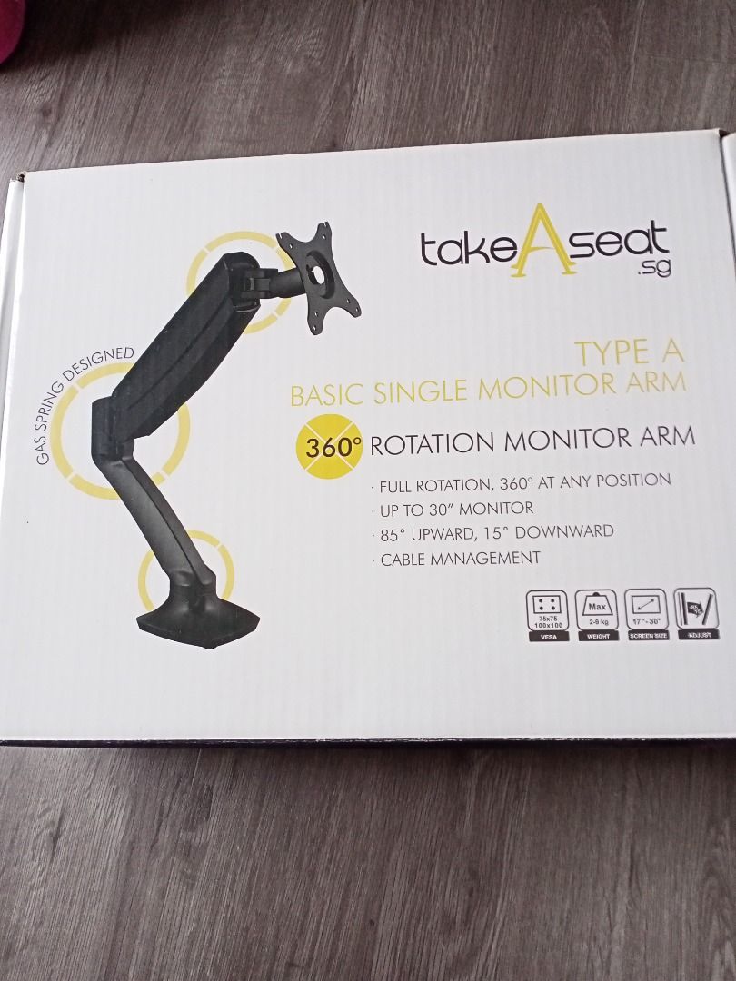 Heavy Duty 360 degree Monitor or LED TV Rotation Arm, Computers & Tech ...