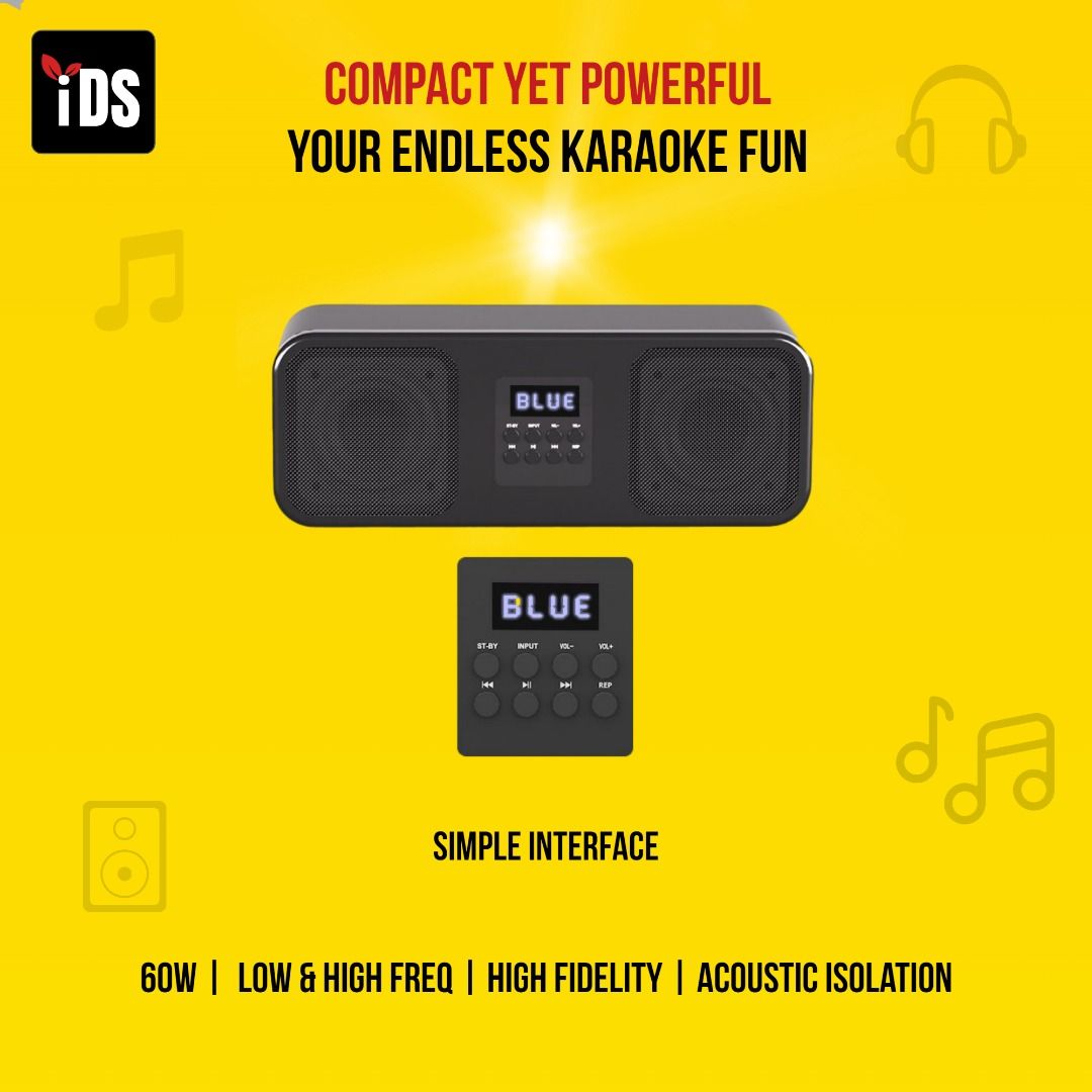 [iDS] Portable Karaoke System 60W Karaoke Speaker KTV System Echo ...