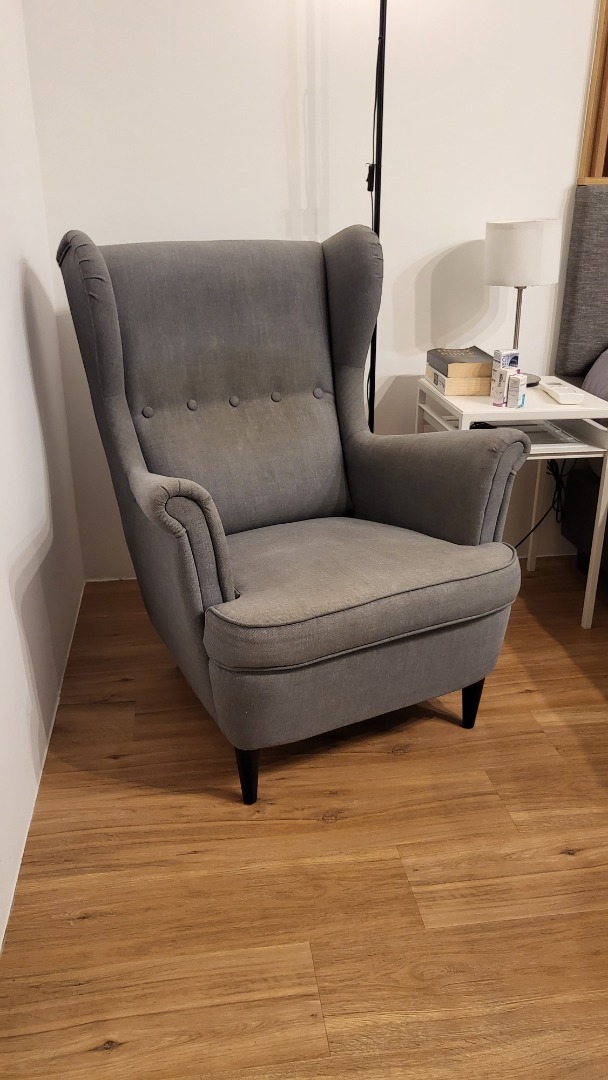 IKEA Strandmon Wing Chair, Furniture & Home Living, Furniture, Chairs ...