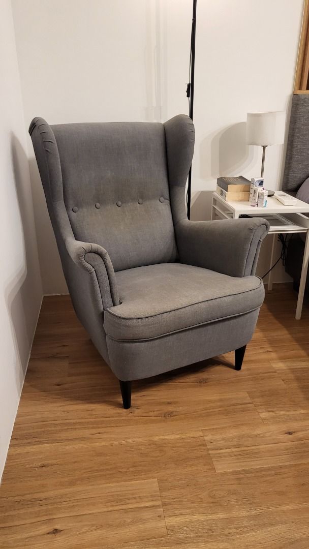 IKEA Strandmon Wing Chair, Furniture & Home Living, Furniture, Chairs ...