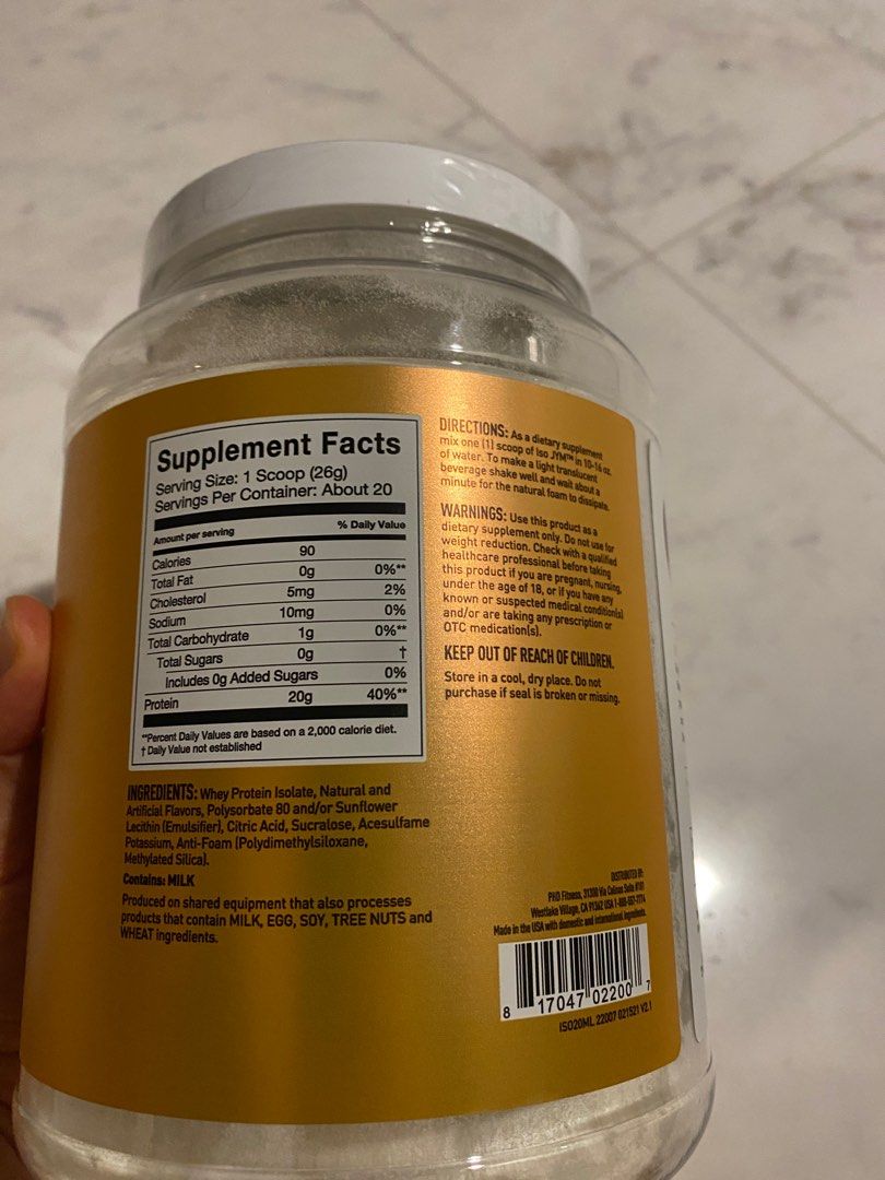 Iso Jym Whey Protein - 20 servings, mango lime, Health & Nutrition ...