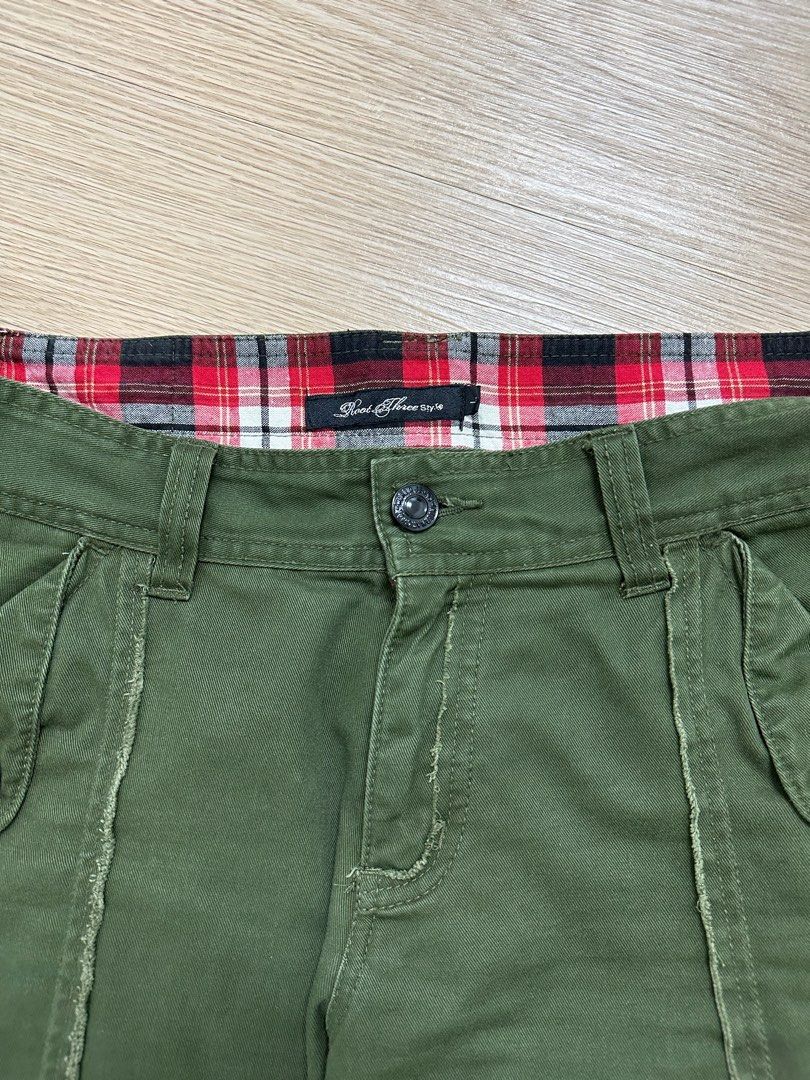 Japanese Brand Root Three Style Flared Cargo Pants Inspired by Kapital, Men's Fashion, Bottoms ...