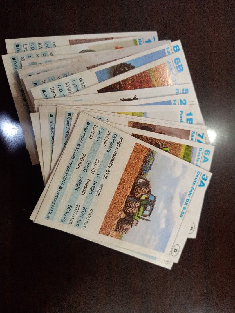 kad terup lama - playing cards vintage top trump tractors, Hobbies ...